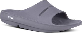 Oofos Ooahh Slipper f&uuml;r Erwachsene, unisex, zum Hineinschl&uuml;pfen, Schiefergrau, 14 Women/12 Men