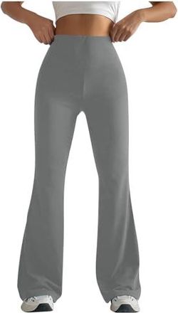 Generic 2025 Legging taille haute pour femme - Pantalon &eacute;vas&eacute; r&eacute;gulier et fixe - Pantalon de yoga actif &agrave; paillettes, gris, XXL