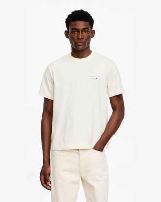 Arket CAF&Eacute; T-Shirt Mit Print -Wei&szlig;
