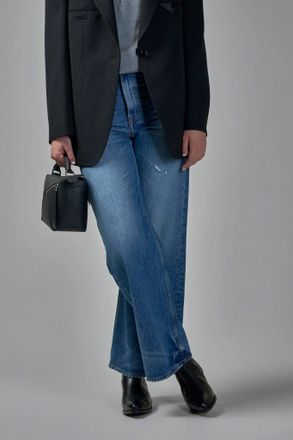 Acne Studios Regular Fit High Waist Wide Leg Jeans