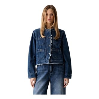 Karl Lagerfeld Kragenlose Jeansjacke - - Jackets - Damen - Blau - M