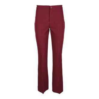 Think Femme, Pantalons, Rouge, Taille: 40 FR Pantalon en polyester et &eacute;lasthanne
