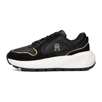 Tommy Hilfiger Leather Chunky Runner Trainer - - Shoes - Damen - Schwarzk - 36 EU