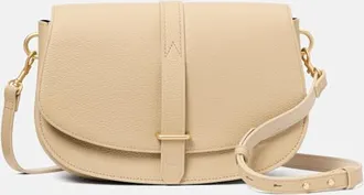 Timberland Tuckerman Umhängetasche aus Leder mit Klappe in Beige, Damen, Beige