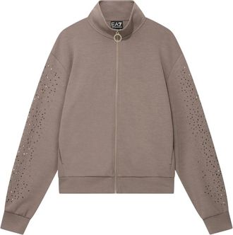 Emporio Armani Felpa Aperta Con Zip - - Sweatshirts & Hoodies - Damen - Braun - S