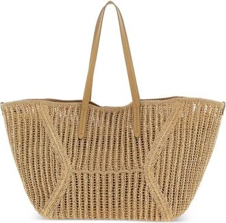 Brunello Cucinelli Femme, Sacs, Beige, Taille: ONE Size Trapeze Shopping Bag