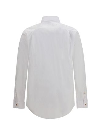 Vivienne Westwood Mens Orb Embroidered Cotton Shirt White