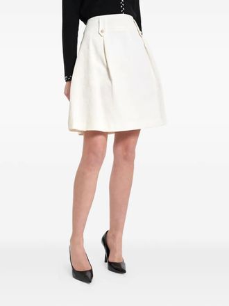 Chanel jupe à coupe trapèze - Blanc