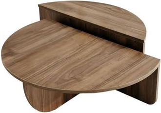 Dmora Wohnzimmertisch Canopus, Niedriger Wohnzimmertisch, Kaffeeregal, Couchtisch f&uuml;r Sofa, 90x90h35 cm, Dunkler Nussbaum