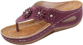 Generic Sandales compens&eacute;es &agrave; bout ouvert pour femme - &Eacute;l&eacute;gantes - Couleur unie - L&eacute;g&egrave;res et confortables - Respirantes - Classiques - Pour l&eacute;t&eacute; et la plage, 