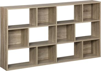 Sweeek Asymmetrisches Design B&uuml;cherregal - Pieter - 3 Regale, 12 Aufbewahrungsf&auml;cher