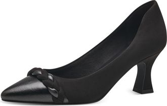 Marco Tozzi Damen Pumps Blockabsatz Spitz, Schwarz (Black Comb), 37