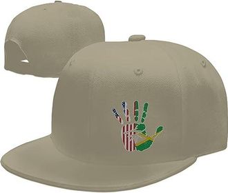 Generic Drapeau Jama&iuml;cain avec Empreinte De Main Femme Homme Strapback Cap R&eacute;glable Snapback Chapeau L&egrave;g&eacute;re Casquette De Baseball pour Golf Trucker Hip Pop