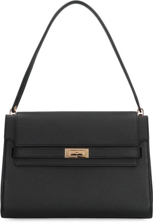 Tory Burch Womens Shoulder Bag Lee Radziwill Grande Black Leather Cow Hide Handbags Hand
