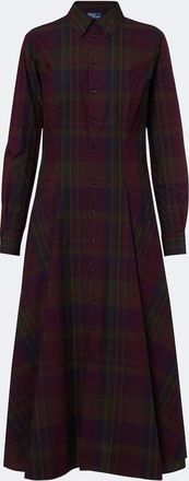 Polo Ralph Lauren Robe chemise &agrave; carreaux en coton m&eacute;lang&eacute;