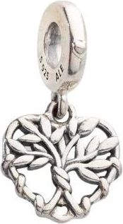 Pandora Femme, Accessoires, Gris, Taille: ONE Size Arbre g&eacute;n&eacute;alogique en coeur &agrave; breloque