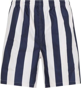 Ami Homme, Maillots de bain, Multicolore, Taille: XL Hbw316.Aw0027 Long Stripes Swim Shorts