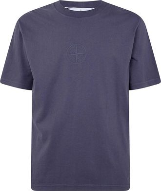 Stone Island Homme, Tops, Bleu, Taille: 2XL T-Shirt Manches Courtes
