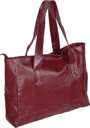 Supvox Paquet Cabas Bandouli&egrave;re en Similicuir PU Souple Grosse Capacit&eacute; Zipp&eacute; Paquet Fourre-Tout D&eacute;contract&eacute; Grosse Taille pour Femme Travail Sorties et Voya