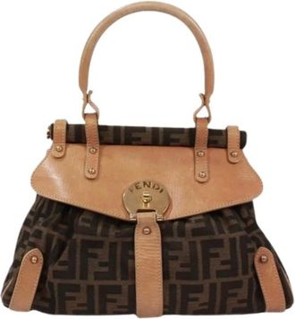 Fendi Sac &agrave; main vintage en toile Pre-owned - Femme - Pre-owned - Brun - Taille: ONE Size