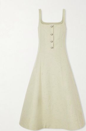 Altuzarra Orrie Midikleid Aus Einer Baumwollmischung Mit Kn&ouml;pfen - Gr&uuml;n