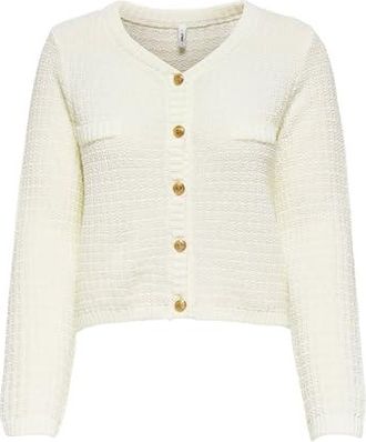 Only Onlnolan Life Ls Jacket KNT Veste, Cloud Dancer, XS Femme