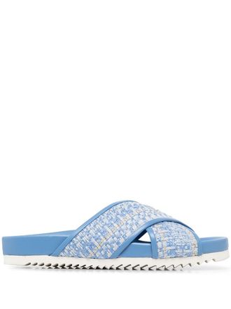 Madison.Maison sandales &agrave; brides crois&eacute;es - Bleu