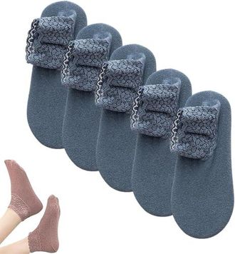 Generic Chaussettes chaudes en dentelle pour femme, chaussettes confortables antid&eacute;rapantes avec bordure en dentelle, jolies chaussettes courtes &agrave; volants pou