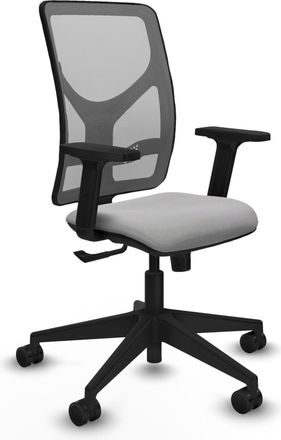 Piqueras y Crespo B&uuml;rostuhl, grau, mit 2D-Armlehnen, h&ouml;henverstellbare Lendenwirbelst&uuml;tze, ausgestattet mit 3 Positionen und Schneideschaum. Mit Rollen von 65 mm Nylon.