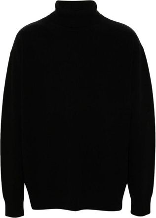 Dries Van Noten Homme, Pulls, Noir, Taille: XL Pull en Laine M&eacute;rinos Noire