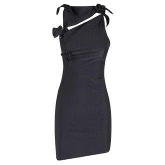 Coperni Femme, Robes, Noir, Taille: 36 FR Asymmetric Flower Mini Dress