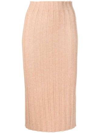 Cashmere in Love jupe crayon Lenny en cachemire - Marron