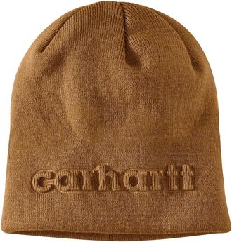 Carhartt Work in Progress Herren Strickm&uuml;tze mit Pr&auml;gung, Braun (Carhartt Brown), Einheitsgr&ouml;&szlig;e