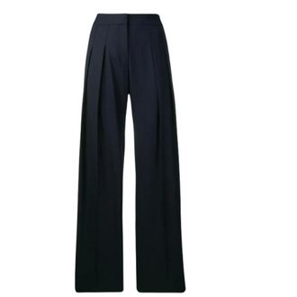 Victoria Beckham Alina Trouser - Femme - Pantalons - Bleu - Taille: 34 FR