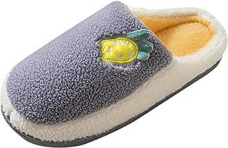 Generic Pantoufles en feutre, &eacute;l&eacute;gantes et chaudes, unisexes, semelle souple, chaussures d&eacute;t&eacute; fantaisie, pantoufles moelleuses pour lhiver, chaussures de dess