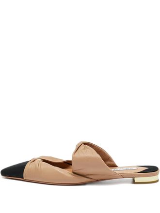 Aquazzura twist-cap-toe mules - Nude