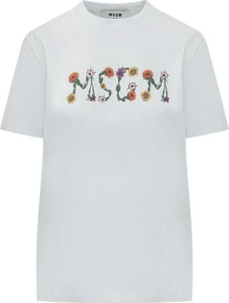 Msgm Msgm, Femme, Tops, Blanc, Taille: 36 FR T-Shirt