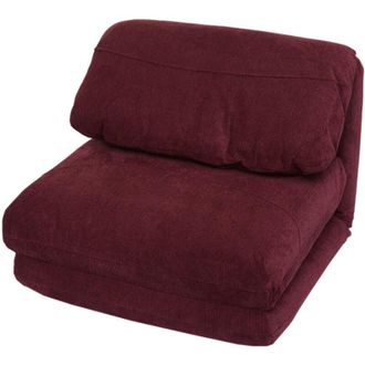 Mendler Fauteuil-lit HWC-E68, Canap&eacute;-lit Fauteuil fonctionnel Fauteuil pliant Fauteuil relax, tissu/textile bordeaux