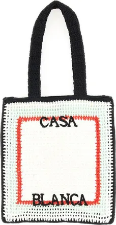 Casablanca Unisex Crochet Bag White Main: Cotton Lining: Lyocell Handbags Hand