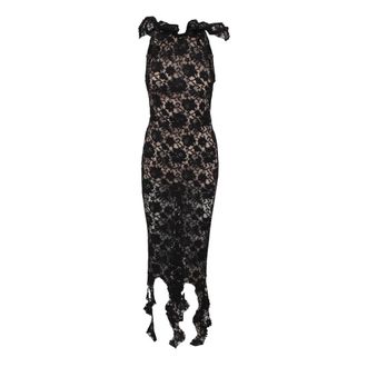 Giuseppe Di Morabito Femme, Robes, Noir, Taille: 36 FR Robe en dentelle avec encolure sculpturale