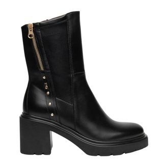 Nero Giardini Ankle Boots aus Leder und technischem Gewebe - - Shoes - Damen - Schwarzk - 37 EU