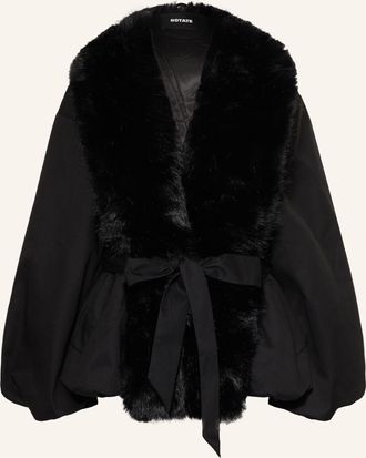 Rotate Rotate Jacke Mit Kunstfell schwarz
