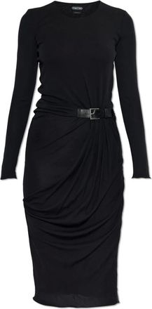 Tom Ford Femme, Robes, Noir, Taille: 32 FR Robe avec ceinture d&eacute;corative