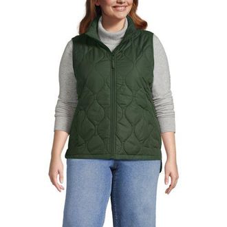Lands End Isolierte Steppweste FeatherFree, Damen, Gr&ouml;&szlig;e:56-58 plus, Gr&uuml;n, Polyester, by Lands End