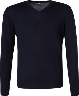 Boggi Milano Herren Pullover blau unifarben