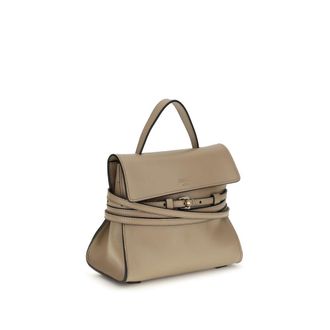 Moschino Womens Beige Goatskin Shoulder Bag