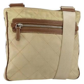 Prada Sac bandouli&egrave;re en nylon Pre-owned - Femme - Pre-owned - Beige - Taille: ONE Size