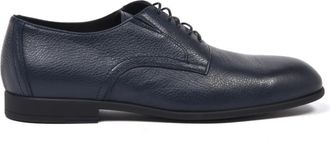 Baldinini Schn&uuml;rschuh aus genarbtem Leder - - Shoes - Herren - Blau - 41 1/2 EU
