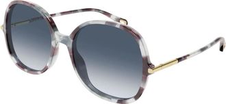Chlo&eacute; Femme, Accessoires, Brun, Taille: 57 MM Pantos Lunettes de soleil