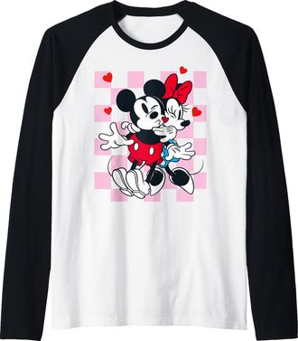 Disney Mickey Mouse And Minnie Hug Valentine Raglan
